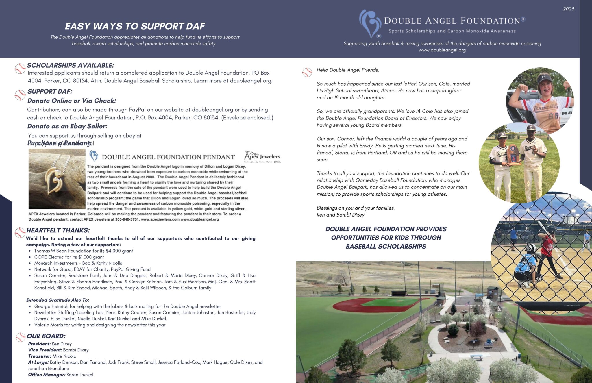 2023 Double Angel Foundation Newsletter - Double Angel Foundation